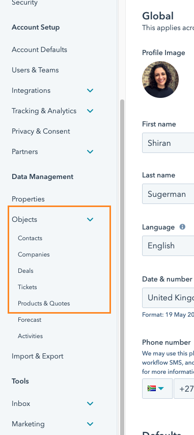 What is an object in Hubspot?